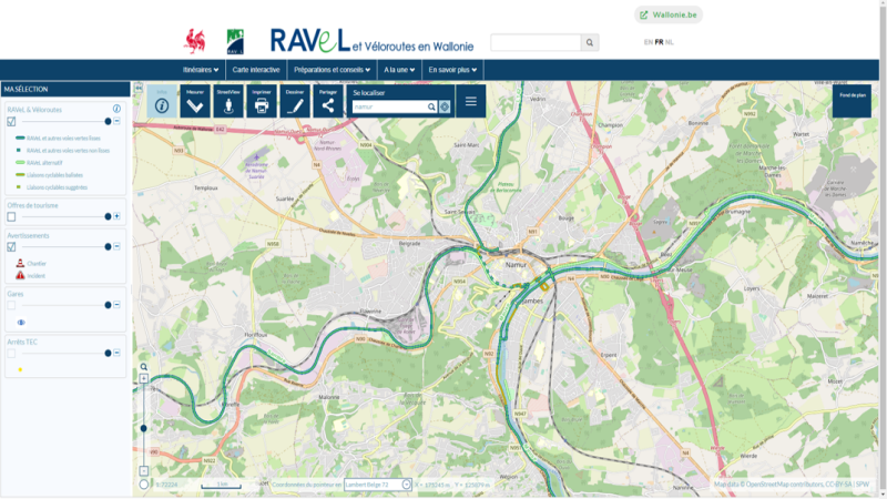 RAVeL et Véloroutes en Wallonie